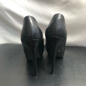 M.P.S. | Shoes | Mps Black Leather High Heels 75 Platform Mps | Poshmark